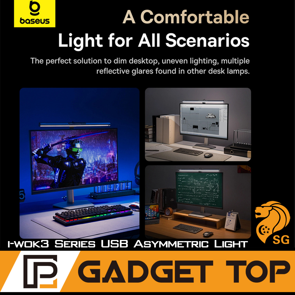 SG Seller Ready Stock Baseus Computer Monitor LED Screen Hanging Light ...