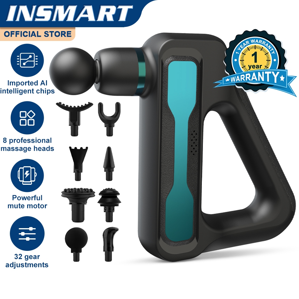 INSMART 32 Speed Mini Massage Gun LCD Display Touch Screen Muscle ...