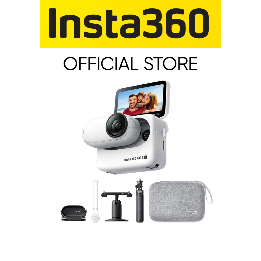 Insta360 GO3S Travel Kit Tiny 4K Action Camera with Flip Screen Action ...