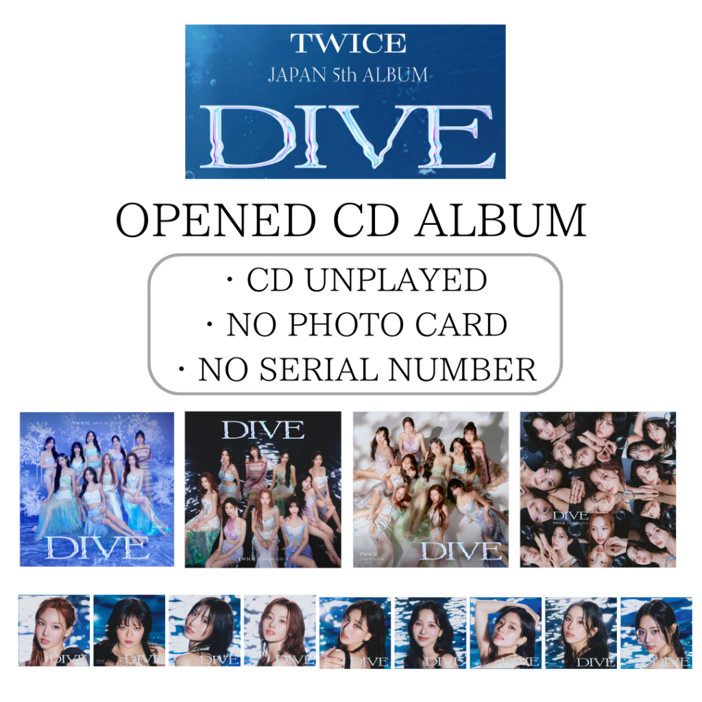 TWICE DIVE JAPAN 5th ALBUM CD / NAYEON JEONGYEON MOMO SANA JIHYO MINA DAHYUN CHAEYOUNG TZUYU ...