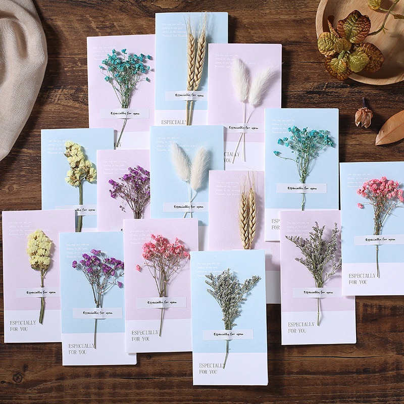 Local seller DIY Dry Flower Card Greating Card teacher’s day gift ...
