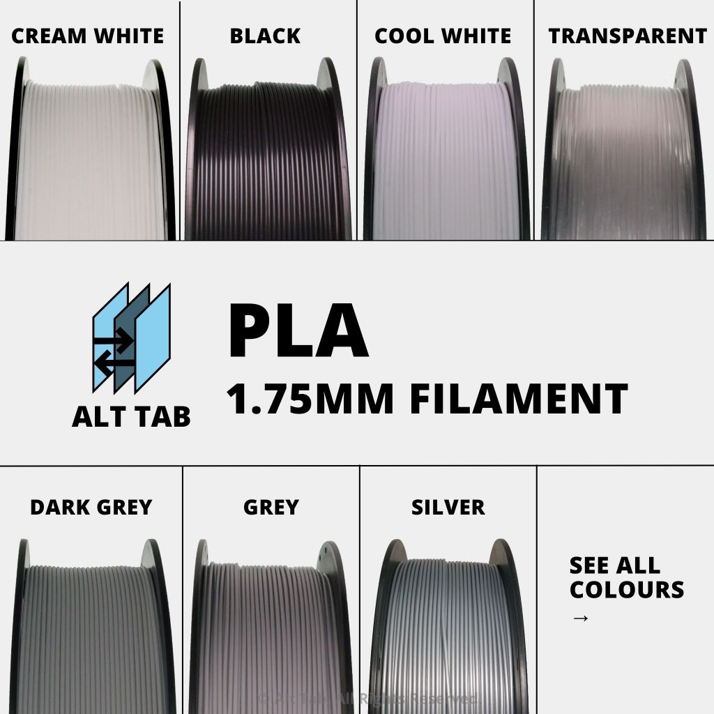 [Local Stock] ALT TAB PLA 3D Printer Filament Greyscale Series (1.75mm ...
