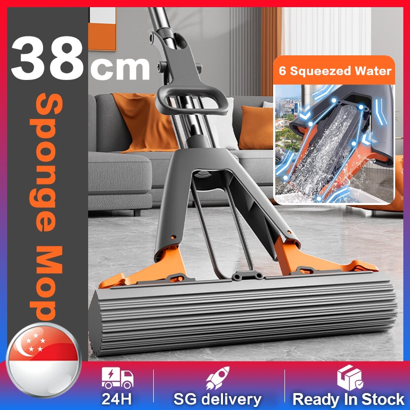 ⚡SG Next Day Delivery⚡Sponge Mop Household Wet And Dry Dual-Use Water ...