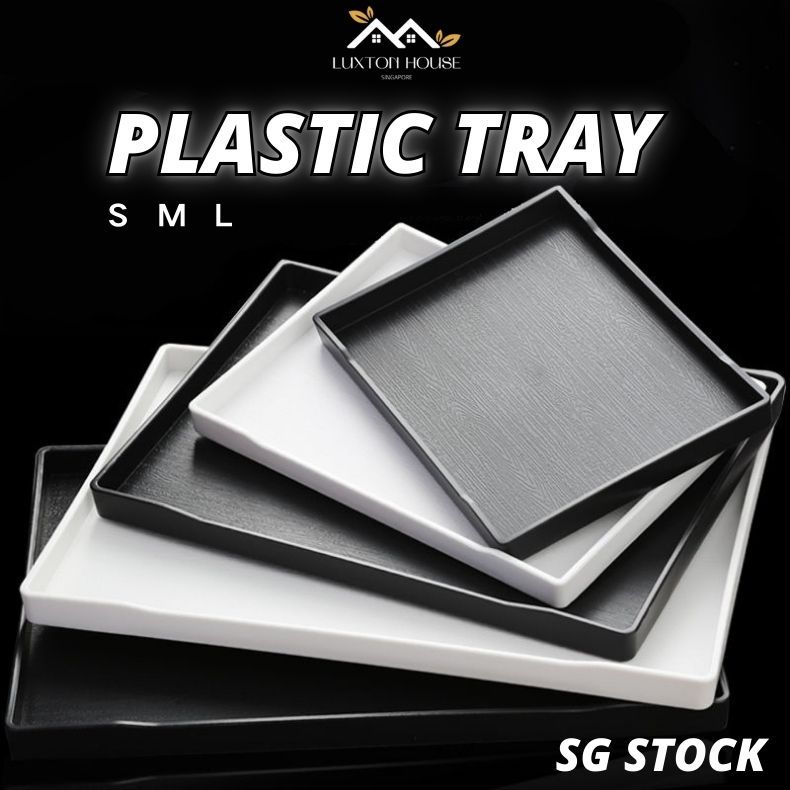 {SG} 9inch Plastic Tray Rectangle Big Tray Hotel Large Tray Food ...