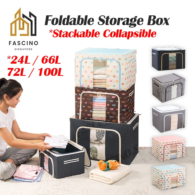 【SG】Foldable Storage Box Oxford Cloth Storage Bags Large Home Organizer ...