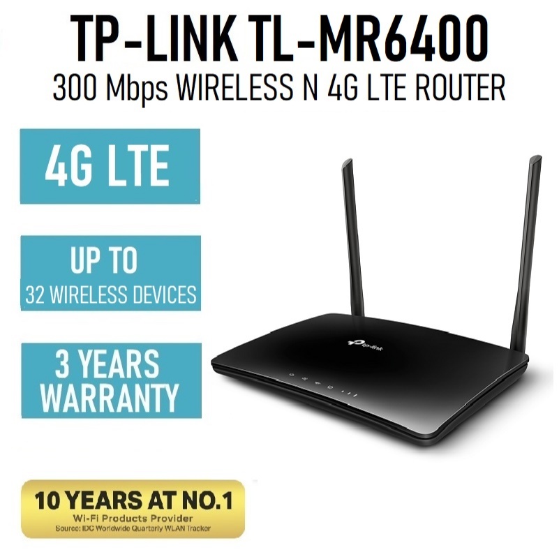 TP-Link TL-MR6400 300Mbps Wireless N 4G LTE Sim Card Router | Shopee ...