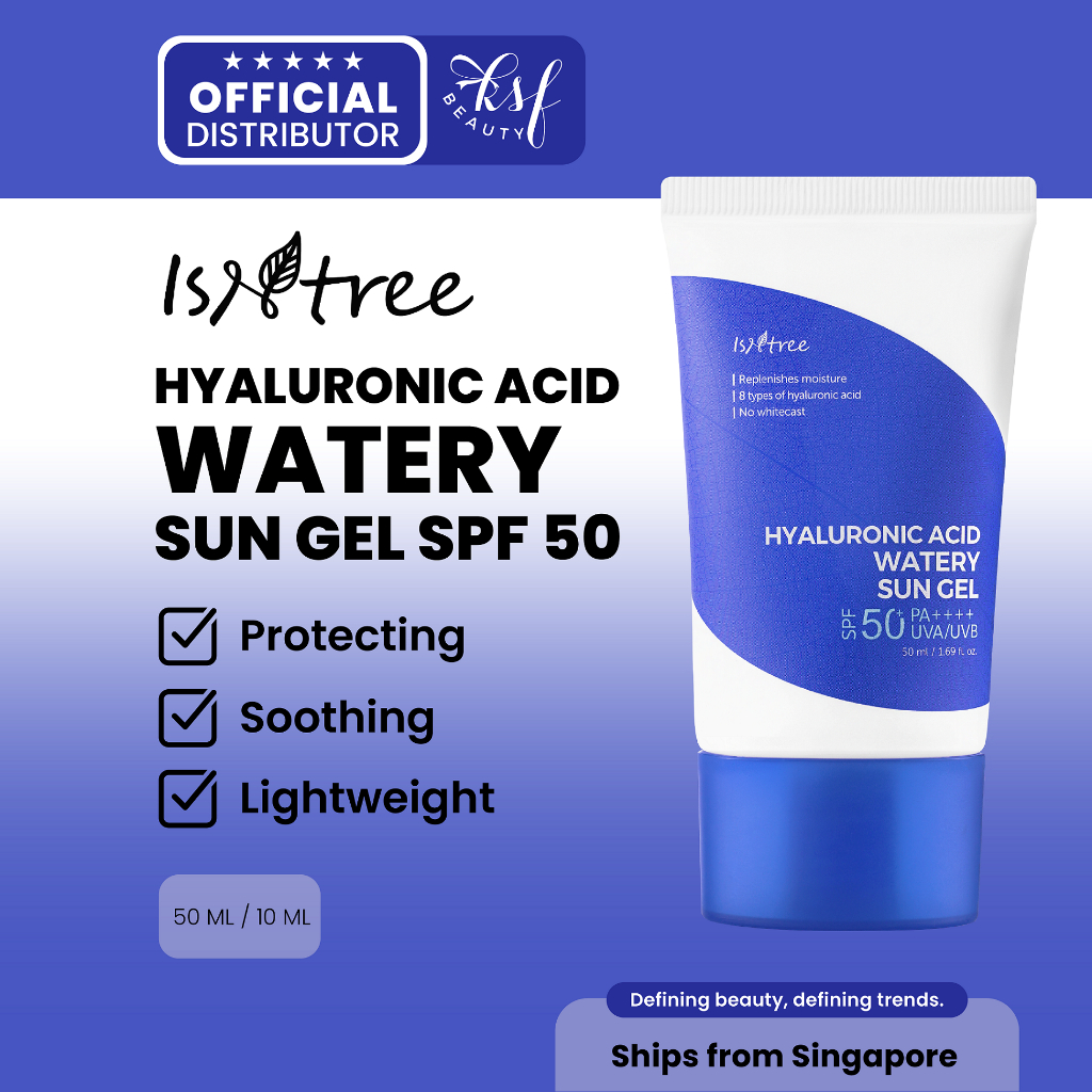 Isntree Hyaluronic Acid Watery Sun Gel SPF 50 - 50ml / 10ml | Shopee Singapore