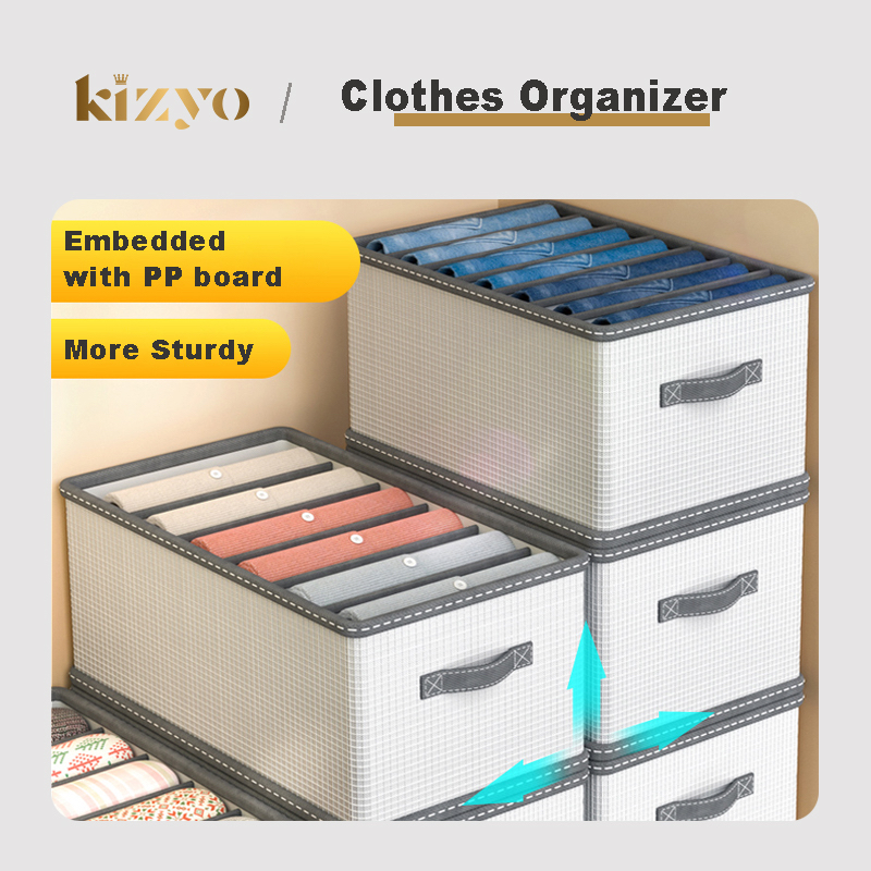 🇸🇬Kizyo 6/7/9/12 Girds Foldable Clothes Organizer Non-woven Fabric ...