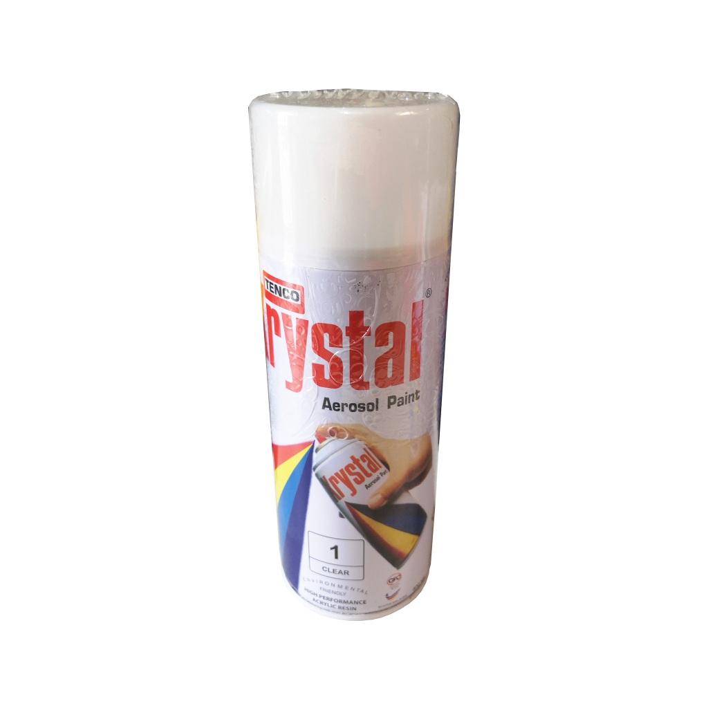 Krystal Acrylic Spray Paint 400ml High Gloss (Clear | Flat Black ...