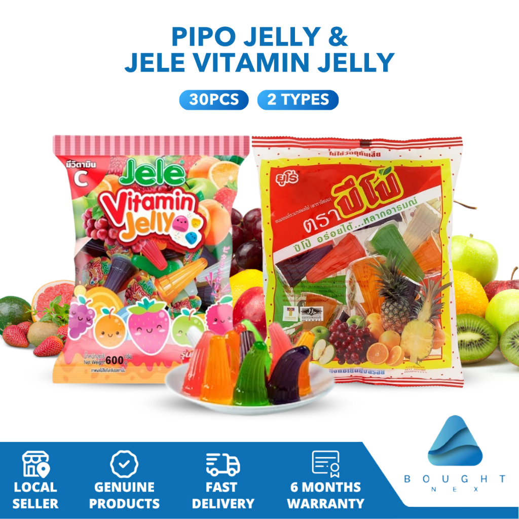 Pipo Jelly/Gummy & Jele Vitamin Jelly 30pcs/pack - Assorted Fruity ...