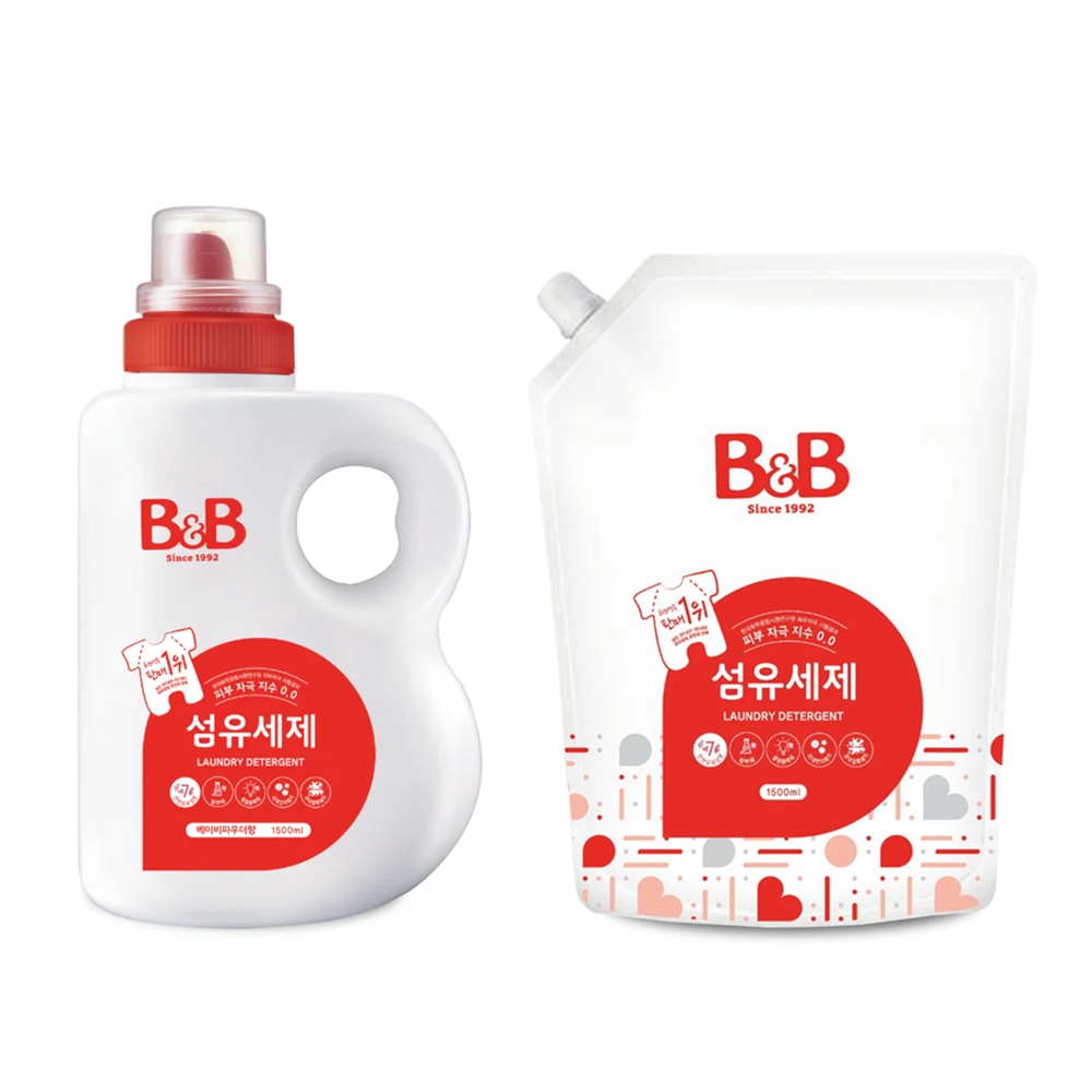 B&B Laundry Detergent and Fabric Softener (1500ml) | Shopee Singapore