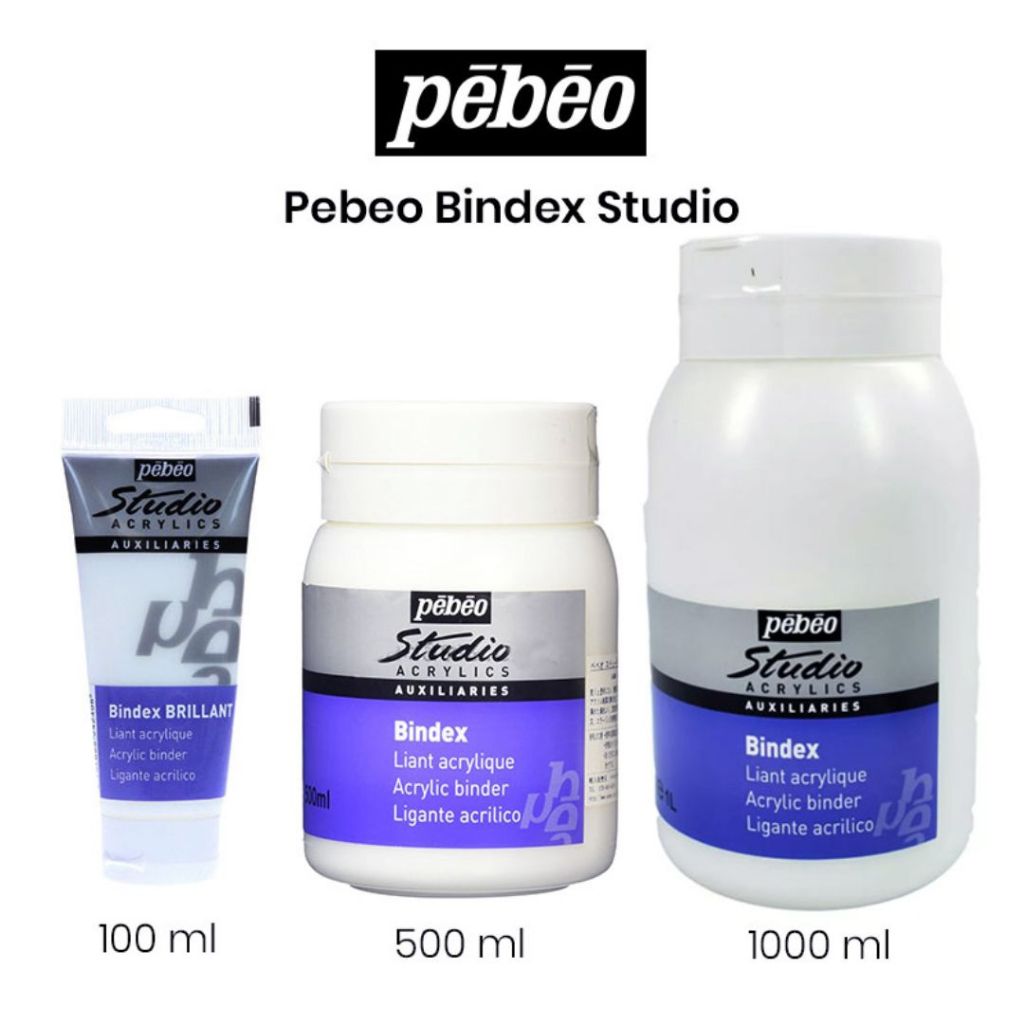 Pebeo Studio Acrylics Auxiliaries, Bindex Acrylic Binder, 100/250/500 ...