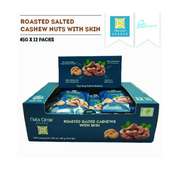 Nut Circle Snack Roasted Salted Cashew Nuts with Skin | Shopee Singapore