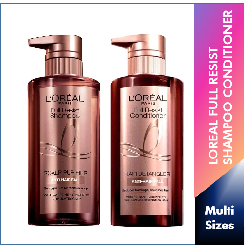 LOreal Full Resist Purifying Shampoo Conditioner Anti Hair Fall 100ml ...