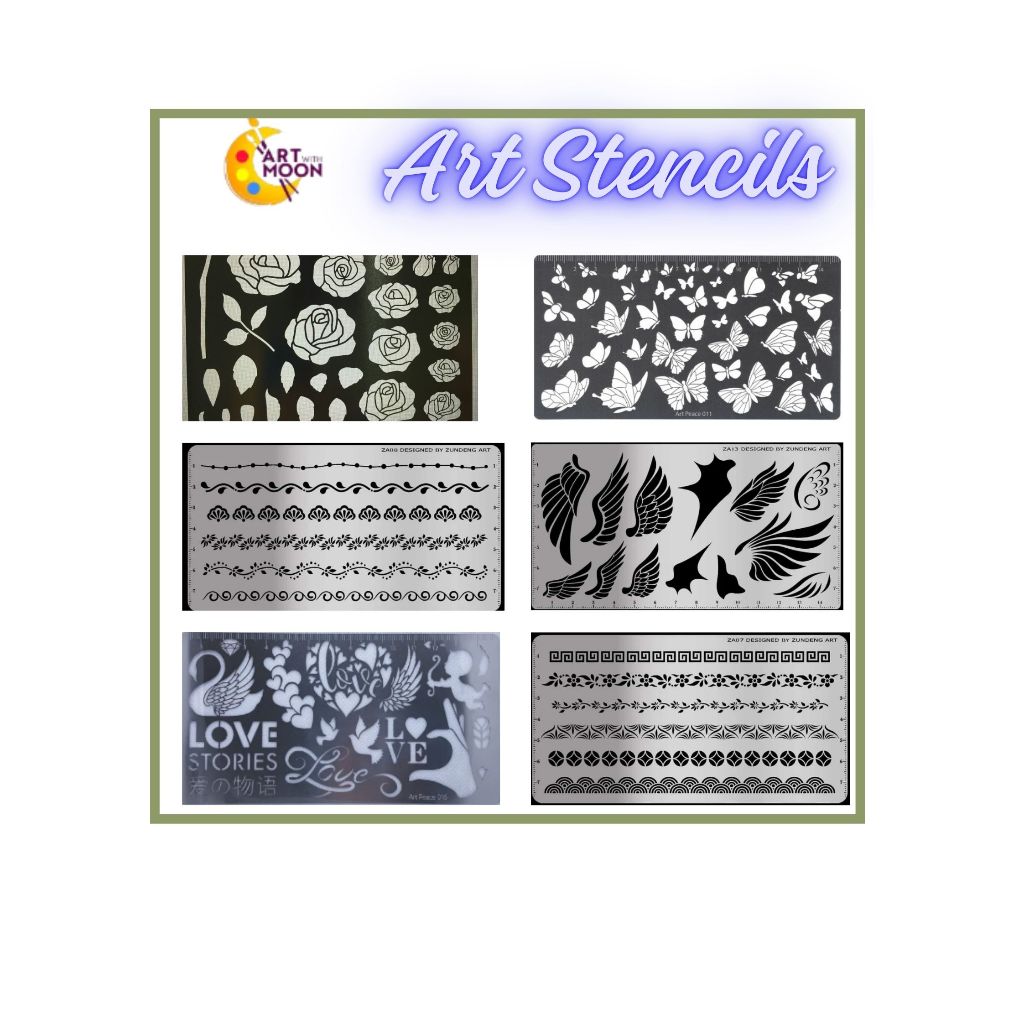 Art Stencils/ Pastel Art Stencils/ Stainless steel/ Assorted designs ...