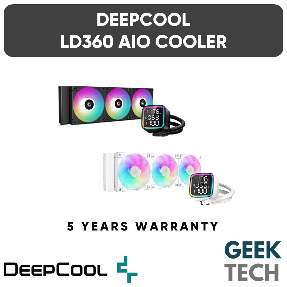 DEEPCOOL LD360 Liquid Cooler 360mm 5th Gen Pump 3400 RPM AIO Real-time ...