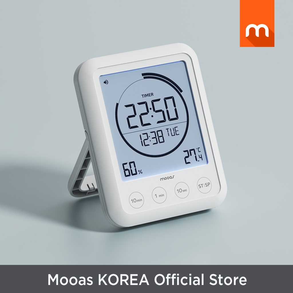 mooas Visual Timer Clock, Digital Bathroom Shower Clock Waterproof ...