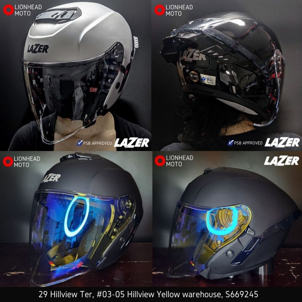 LAZER TANGO EVO SR MOTORCYCLE HELMET (PSB APPROVED) | Shopee Singapore