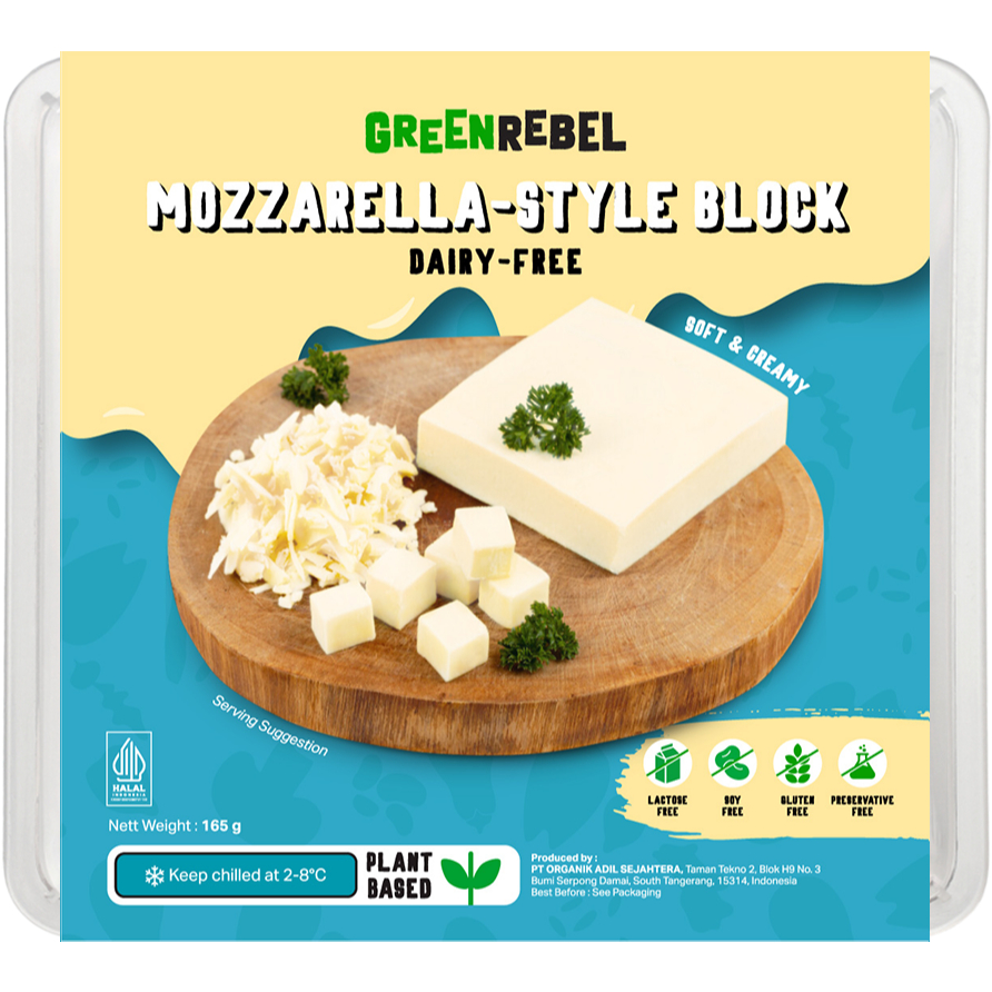 Green Rebel Plant-based Mozzarella-Style Block cheese | Shopee Singapore