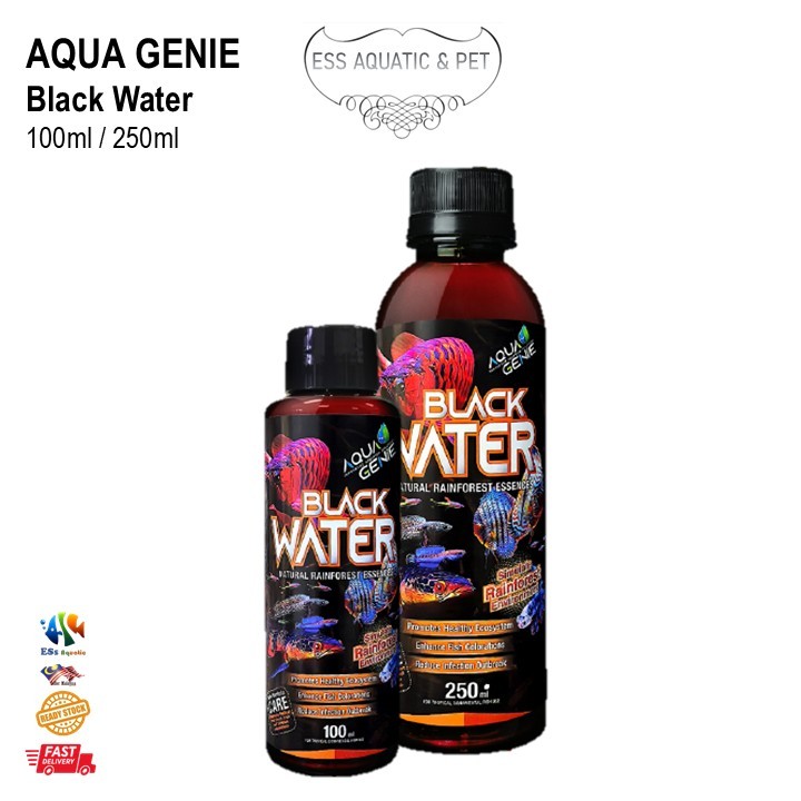 Aqua Genie Black Water 100ml 250ml reduces fish stress,prevents ...