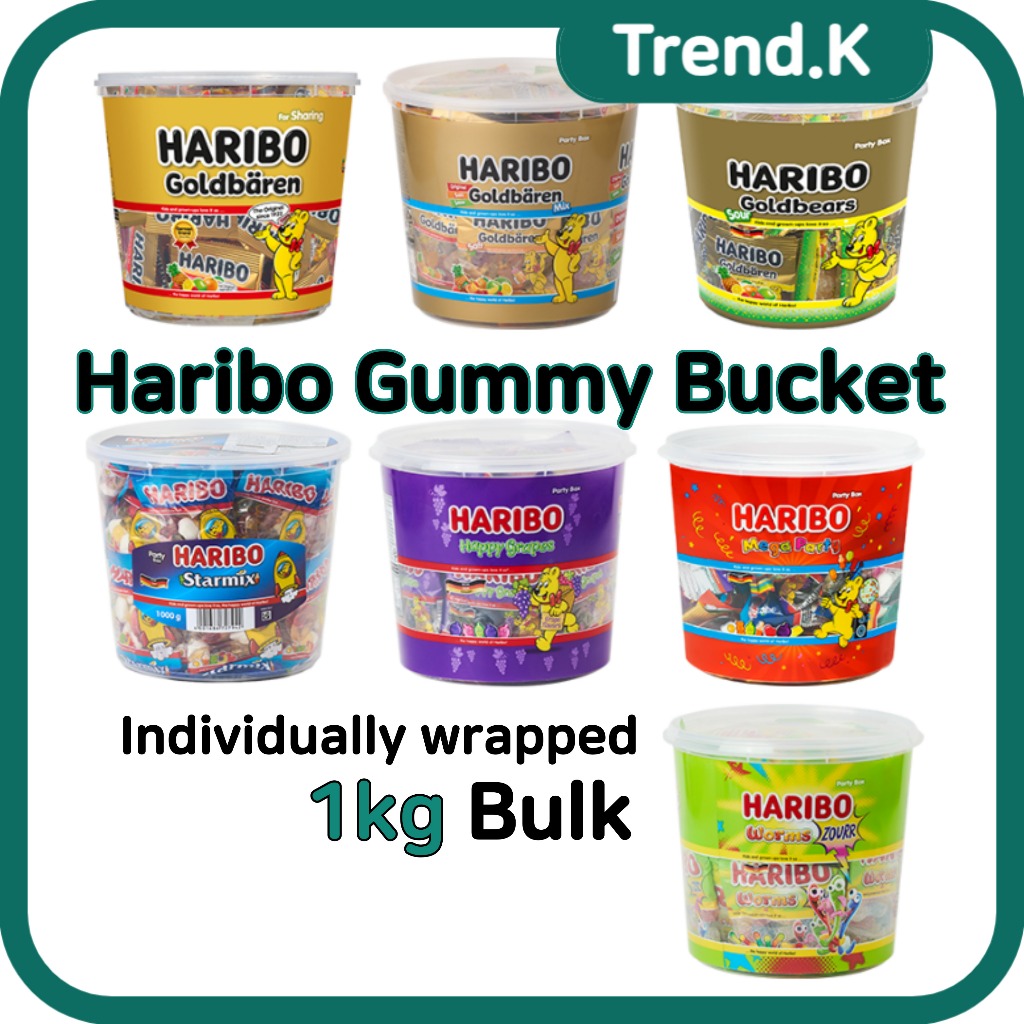 HARIBO Gummy Candy Sweet Jelly Party Box 1kg / Haribo Gummy Bucket ...
