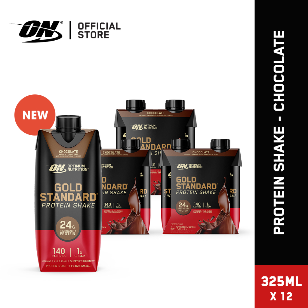 Optimum Nutrition Gold Standard Ready-To-Drink 24g Protein Shake 325ml ...