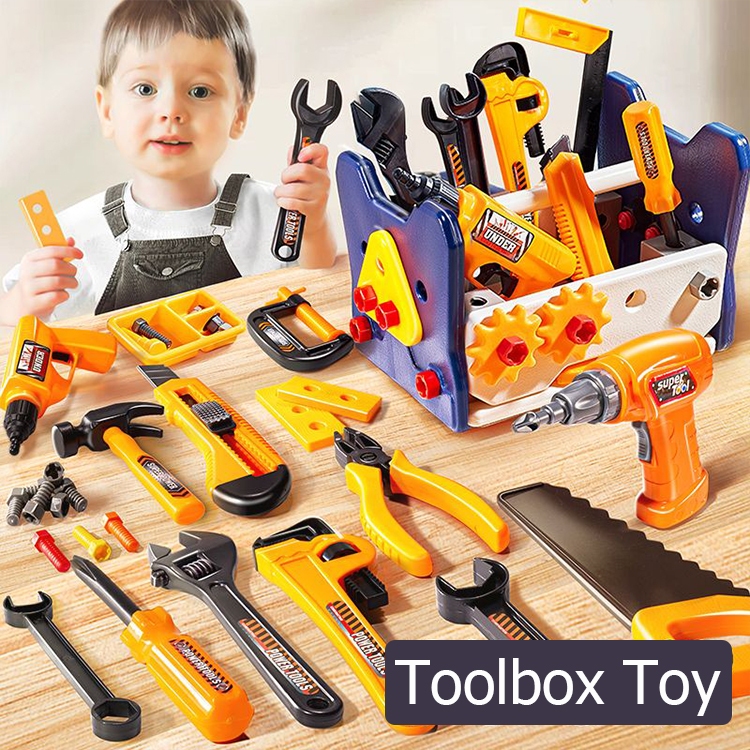 🚀Fast delivery🚀Tool Box Set Toys for Boys Kids Toolbox Engineer Toy ...