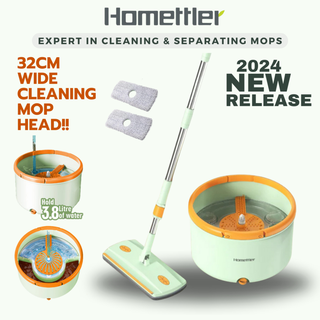 Homettler CoolMop X Spin Mop Set and Bucket System Set CW007 | Shopee ...