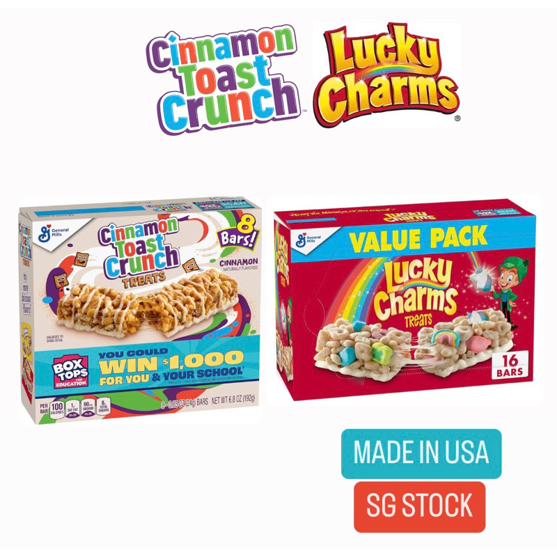 Lucky Charms Breakfast Bars [SG STOCK] Marshmallows Cinnamon Toast ...