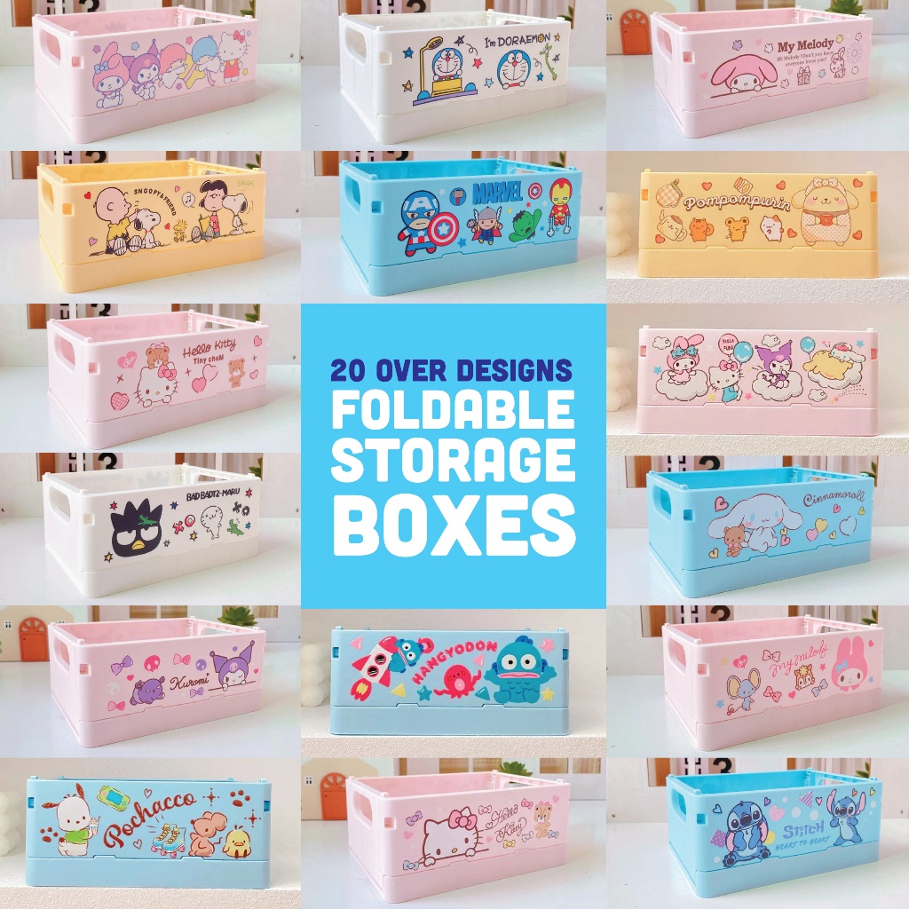 [Sg Seller] Small Storage Boxes, Foldable Storage, Stationery ...