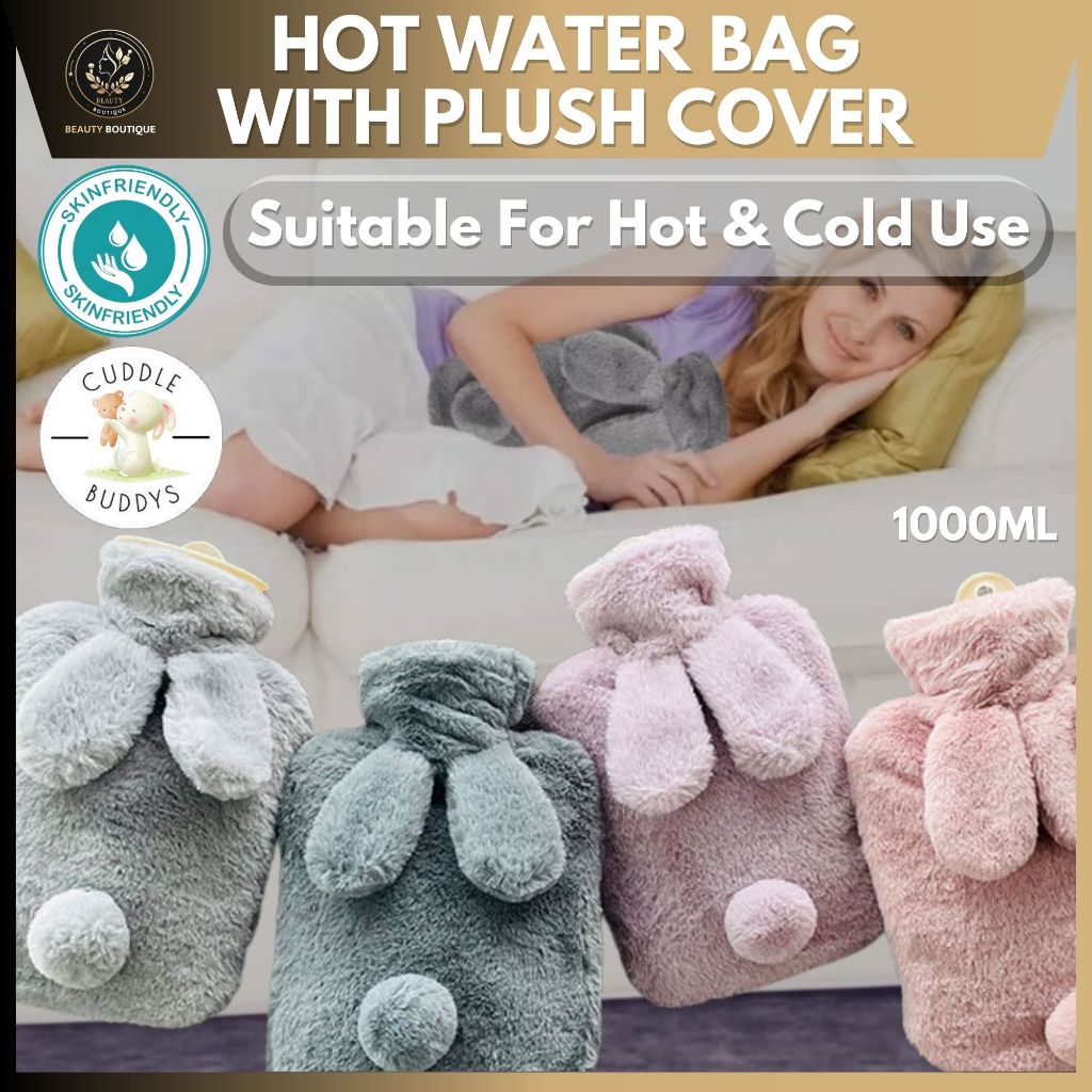 [💖SG INSTOCK] Hot & Cold Water Bag Furry Pouch Warm Compress Menstrual ...