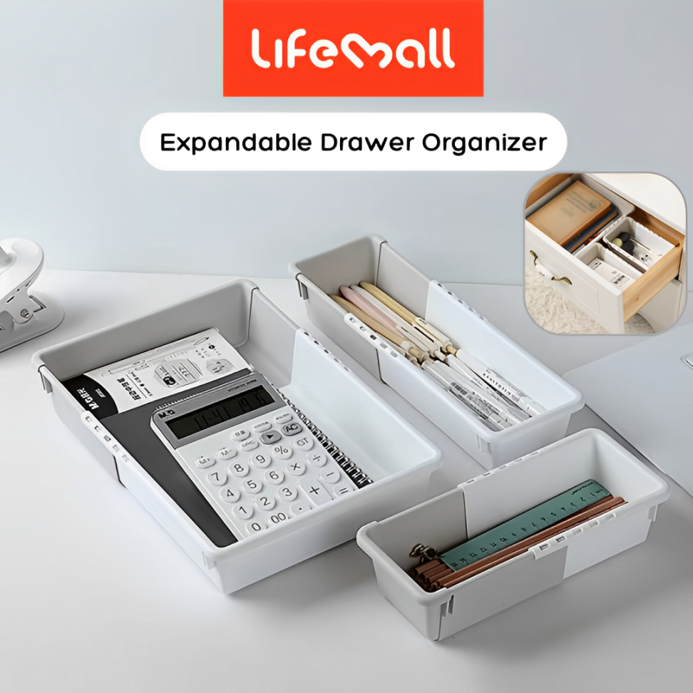 LifeMall - Extendable Drawer Organiser Wardrobe Drawer Organizer ...