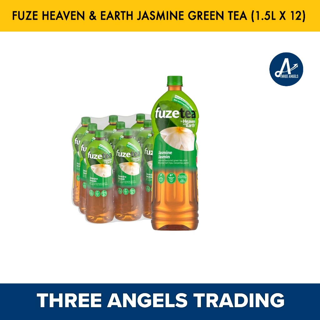 Fuze Heaven & Earth Jasmine Green Tea (1.5L x 12) | Shopee Singapore
