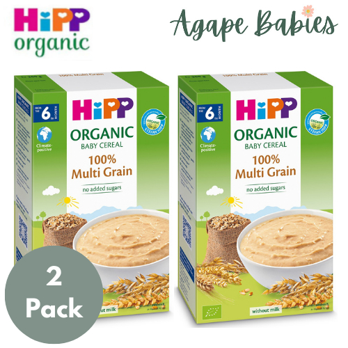 [Exp:03/26] [2-Pk] Hipp Organic Baby 100% Multigrain Cereal Without Milk No Added Sugars 200g (6 ...