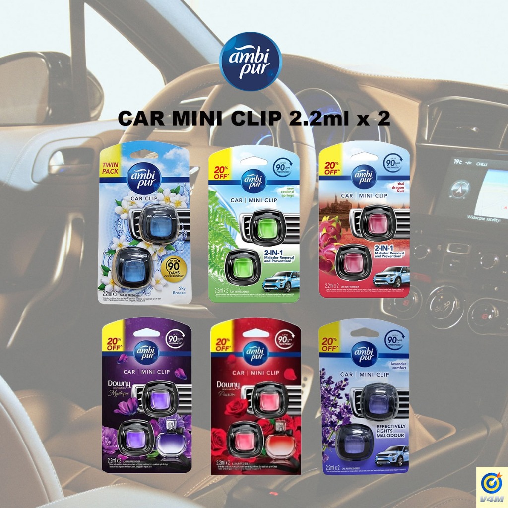 Ambi Pur Car Mini Clip Air Freshener 2.2ml | Shopee Singapore