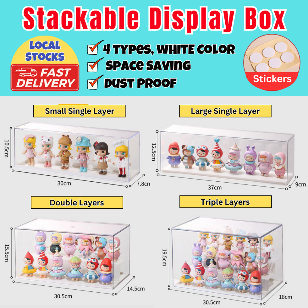 Popmart Transparent Display Box – Single Layer, Dustproof Acrylic ...