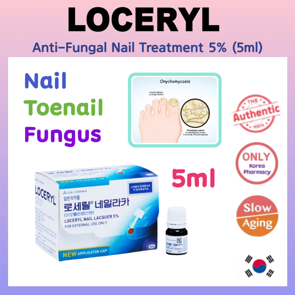 ★Korea Pharmacy★ LOCERYL Nail Lacquer 5% (5ml) Anti-Fungal Nail ...