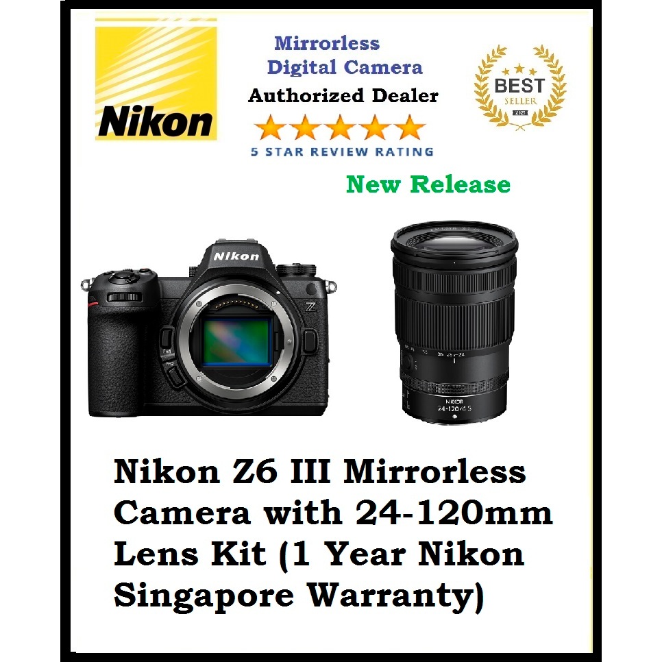 Nikon Z6 III Mirrorless Camera with 24-120mm Lens Kit (1 Year Nikon ...