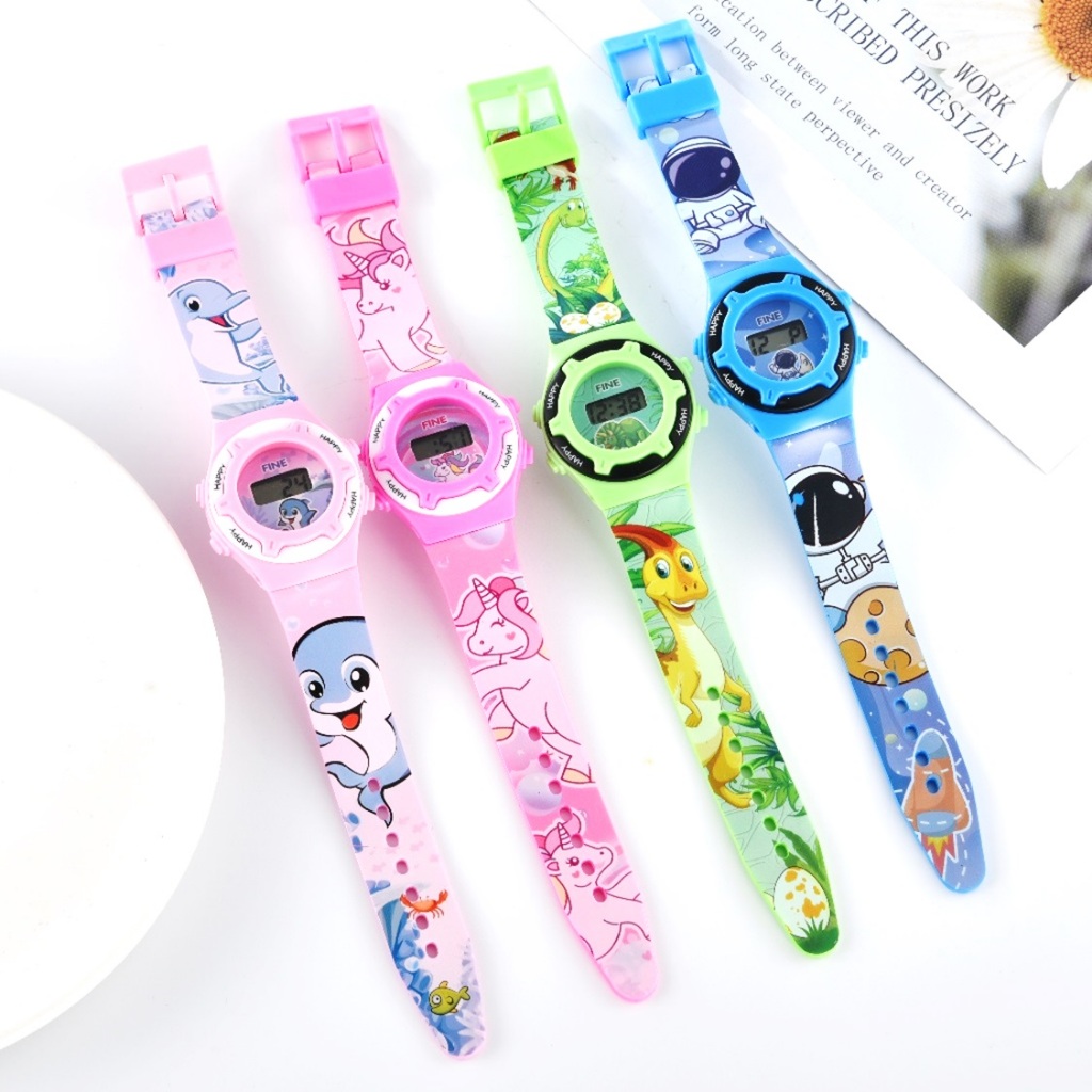 [MANY DESIGN] Kids Children Digital Watch Watch Toys l Dinosaur ...