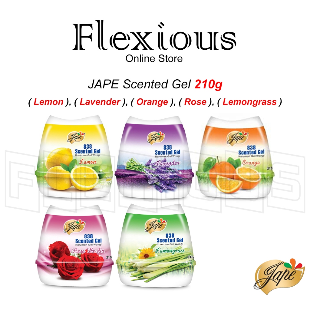 JAPE Scented Gel 210g ( Lemon ), ( Lavender ), ( Orange ), ( Rose ...