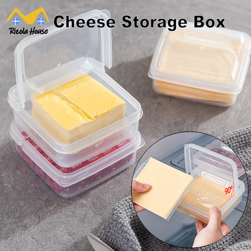 【SG】Flip-top Butter Block Cheese Slice Storage Box Portable ...
