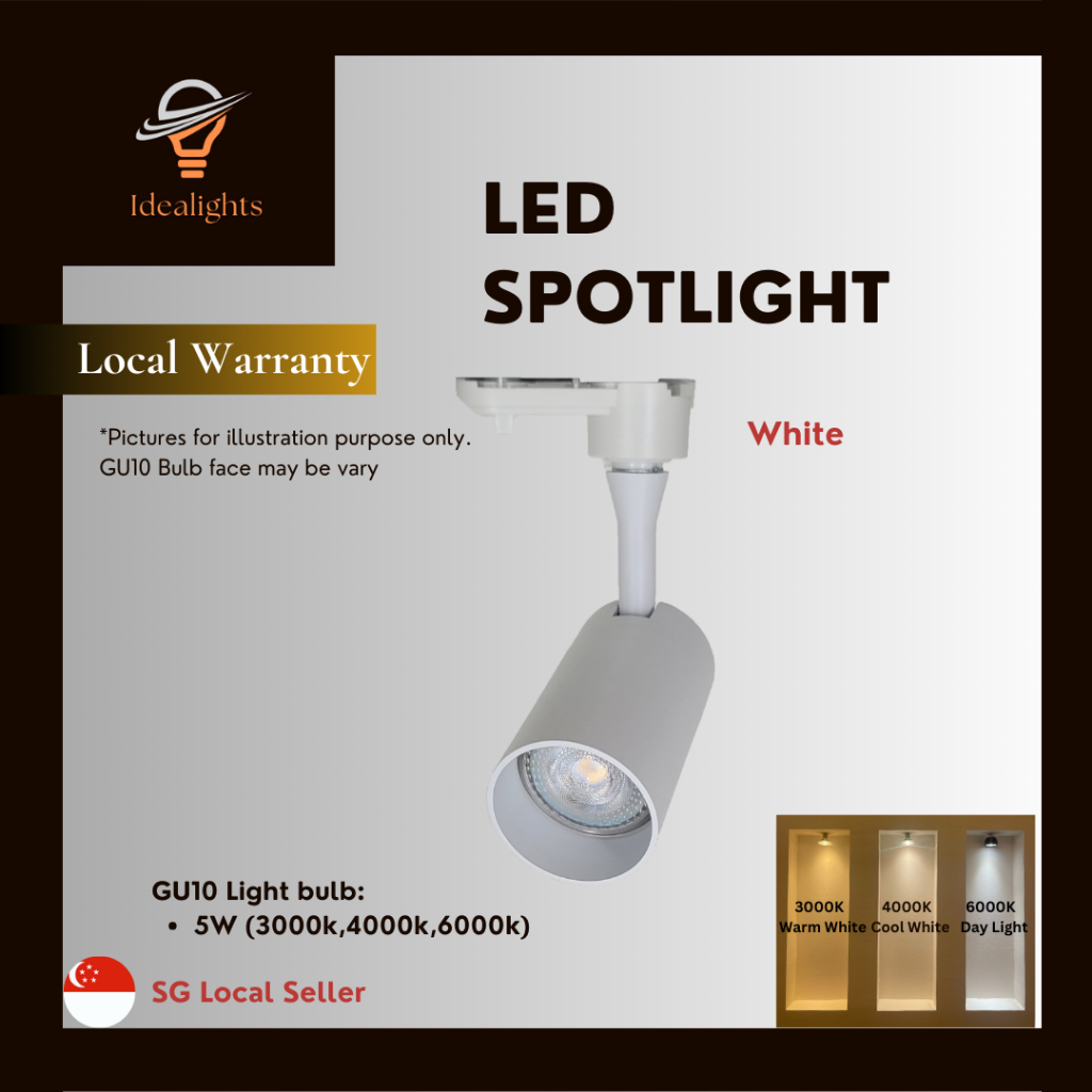 Best Seller LED Stylish Cylinder Minimalist Track Light (White) | Track ...