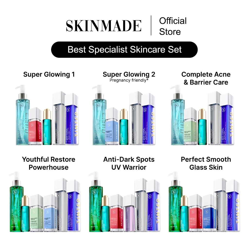 SKINMADE Combo Set - Sunscreen SPF50 + Face Serum + Moisturiser ...