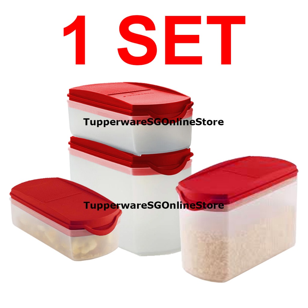 Tupperware 350ml and 1L Kitchen Pantry Organisation Flip Top Cover ...