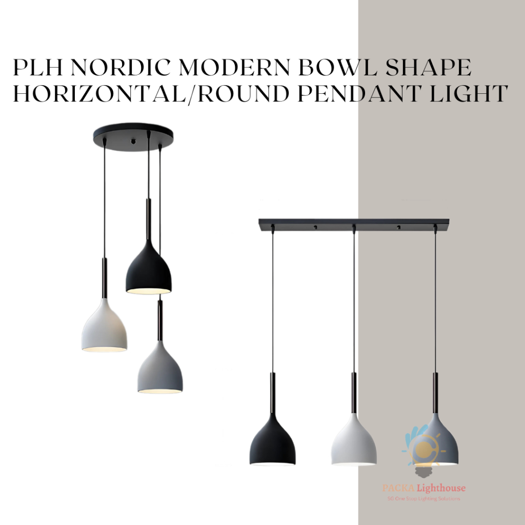 PLH NORDIC Modern Contemporary Bowl Shape Dining Horizontal/Round ...