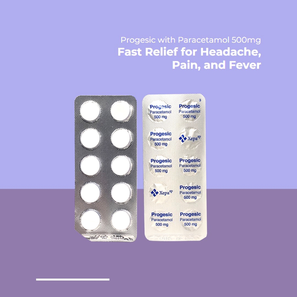 PROGESIC PARACETAMOL 500MG 100 TABLETS 热痛治 | Shopee Singapore
