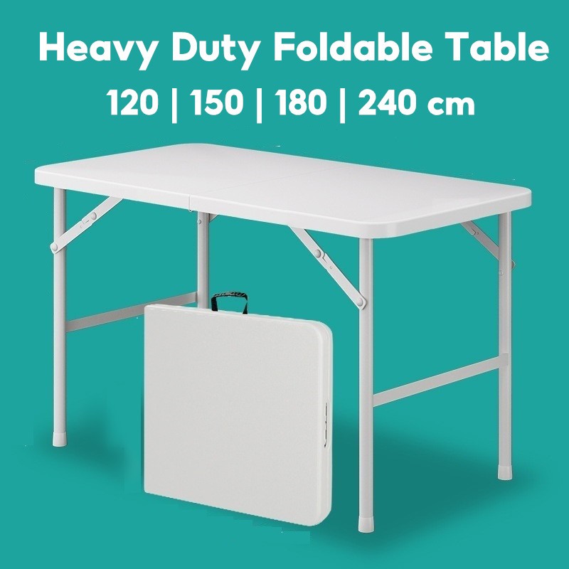 SG Seller | HDPE Portable Foldable Folding Table Desk | 100/120/150/180 ...