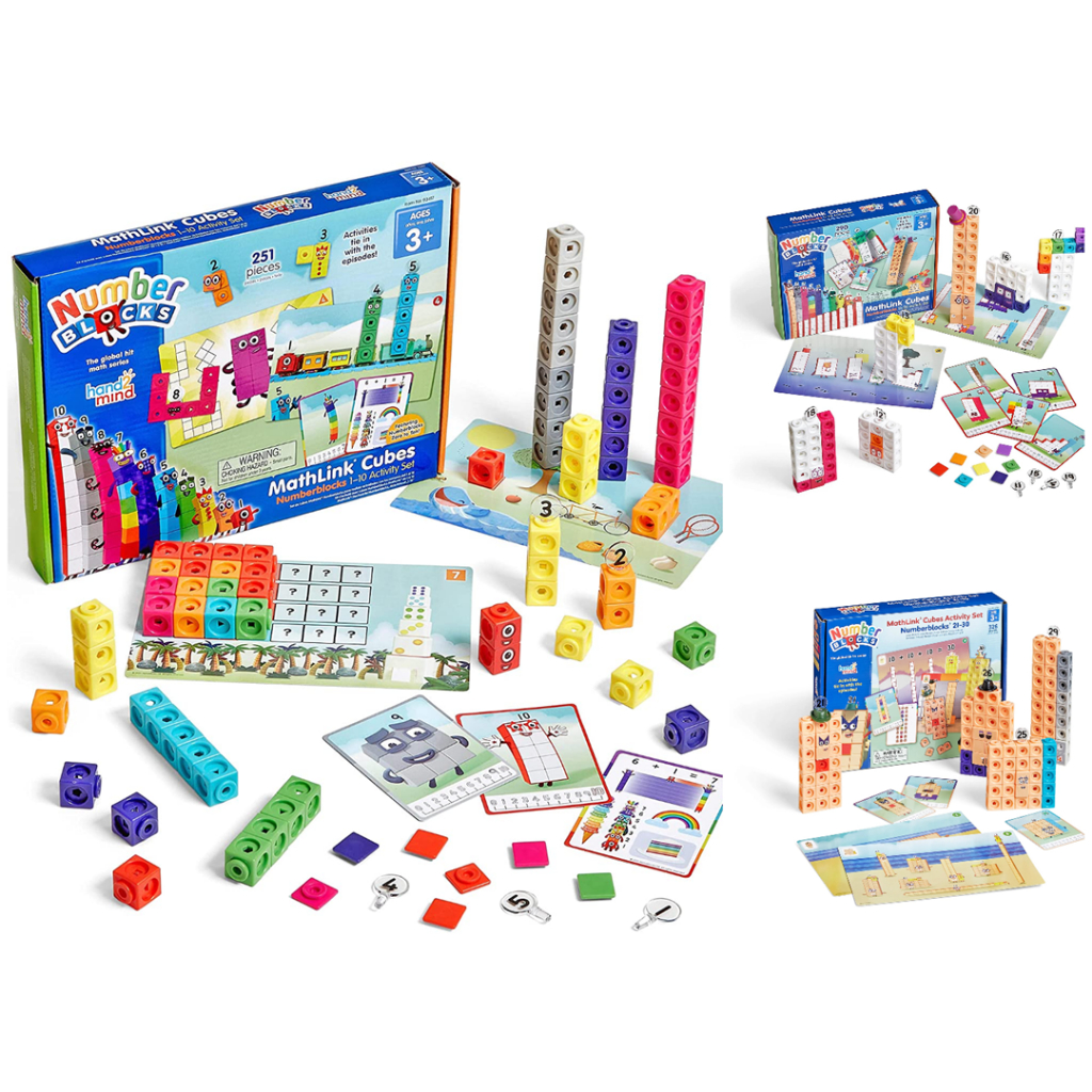 Numberblocks MathLink Cubes 1-10 and 11-20 and 21-30 Activity Set ...