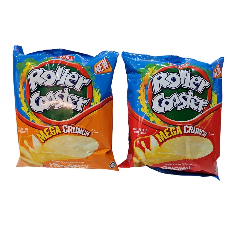 Roller Coaster Potato Chips (60g) - Original/Hot Spicy [Halal] | Shopee ...