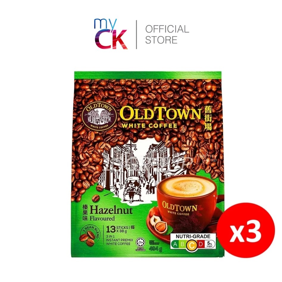 (Bundle of 3) OldTown Hazelnut 3 in 1 White Coffee 13'sx38g | Shopee ...